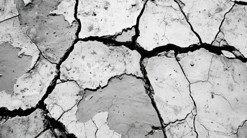 Cracked Concrete Surface with Fissures Stock Image - Image of rough ...