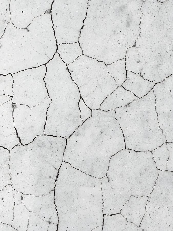 Cracked Concrete Surface with Intricate Patterns and Textures Visible ...