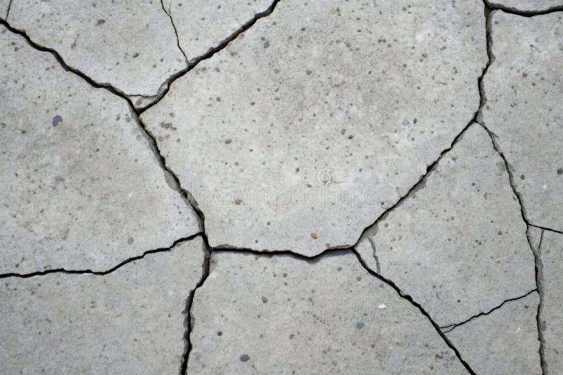 Cracked Concrete Surface Material Urban Environment Closeup View ...