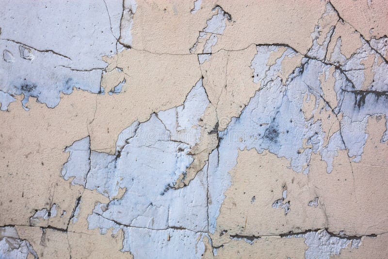 Cracked Concrete Surface with the Remains of Sandy-tan Paint Stock ...