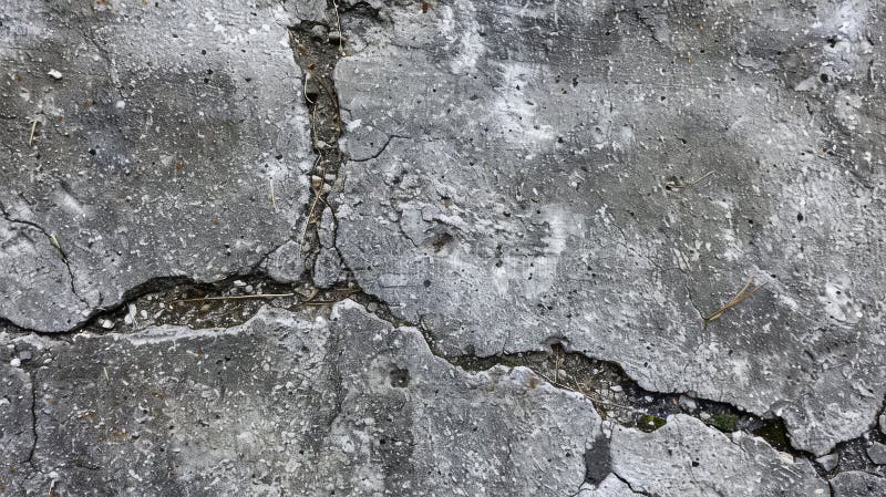 Cracked Concrete Surface with Various Keywords Describing Its Features ...