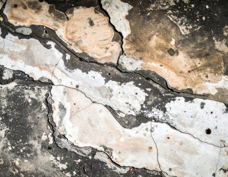 Cracked Concrete Texture Background: Grunge Aged Surface Stock ...