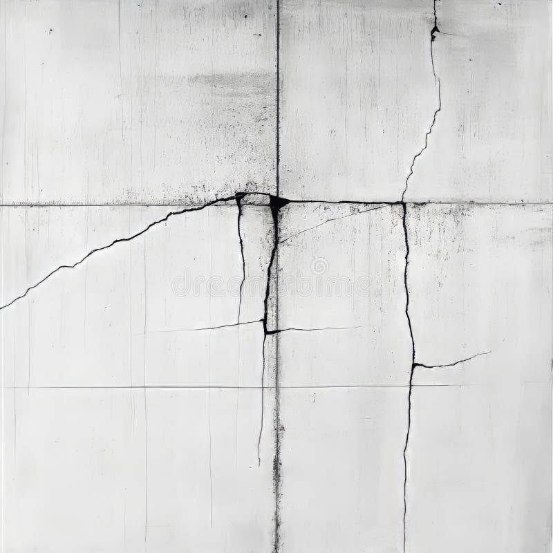 Cracked Concrete Wall with Cracks. Vector Illustration. Eps 10 Stock ...