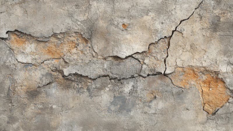 Cracked Concrete Wall Texture Showing Age and Deterioration Stock ...