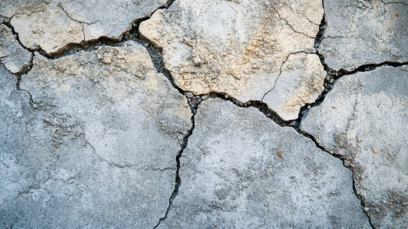 Cracked Concrete Wall Texture Showing Significant Damage Stock ...