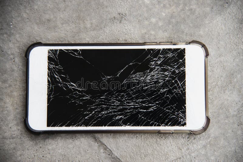 Cracked Damage Display of Mobile Phone Stock Photo - Image of digital ...