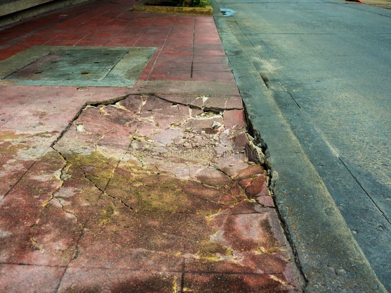 A damaged footpath stock photo. Image of abstract, cobblestone - 116715916