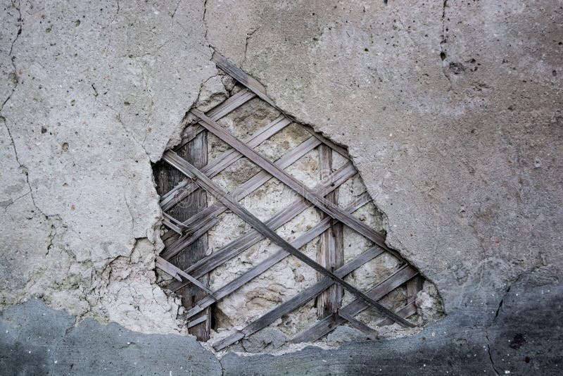 Damaged Plaster on Wall Indoors Close Up Stock Photo - Image of ...