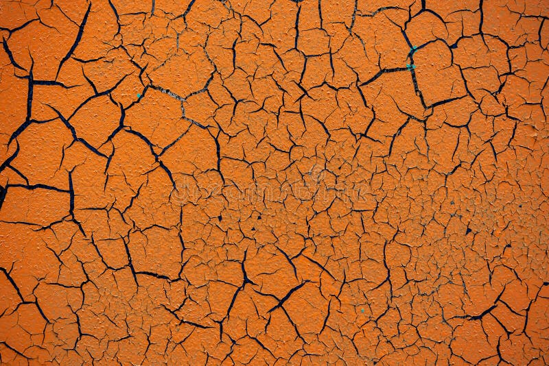 Cracked and Damaged Painted Surface of a Building or Wall. Texture ...
