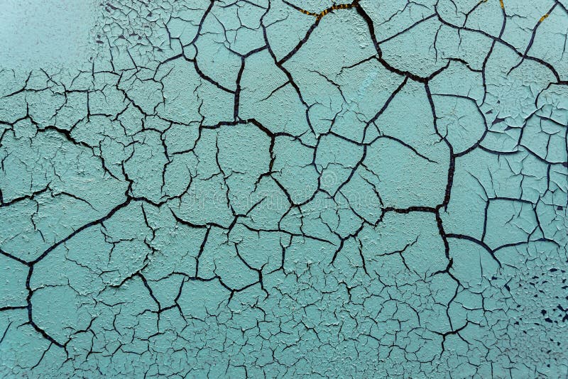 Cracked and Damaged Painted Surface of a Building or Wall. Texture ...