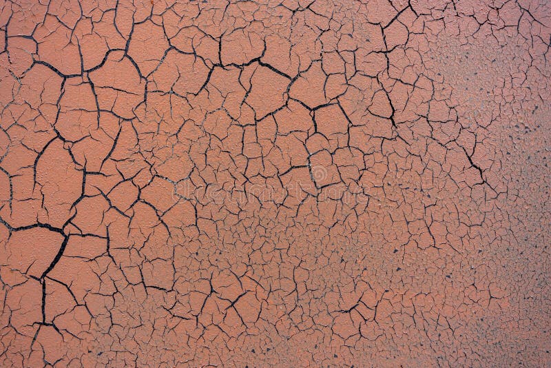 Cracked and Damaged Painted Surface of a Building or Wall. Texture ...