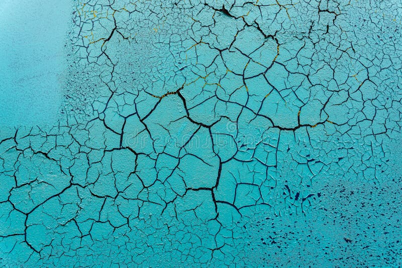 Cracked and Damaged Painted Surface of a Building or Wall. Texture ...