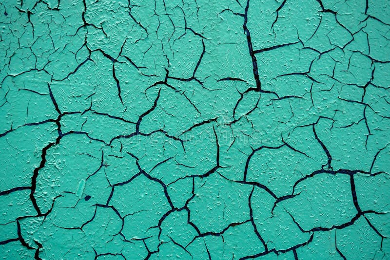 Cracked and Damaged Painted Surface of a Building or Wall. Texture ...