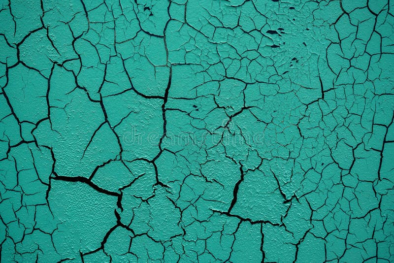 Cracked and Damaged Painted Surface of a Building or Wall. Texture ...