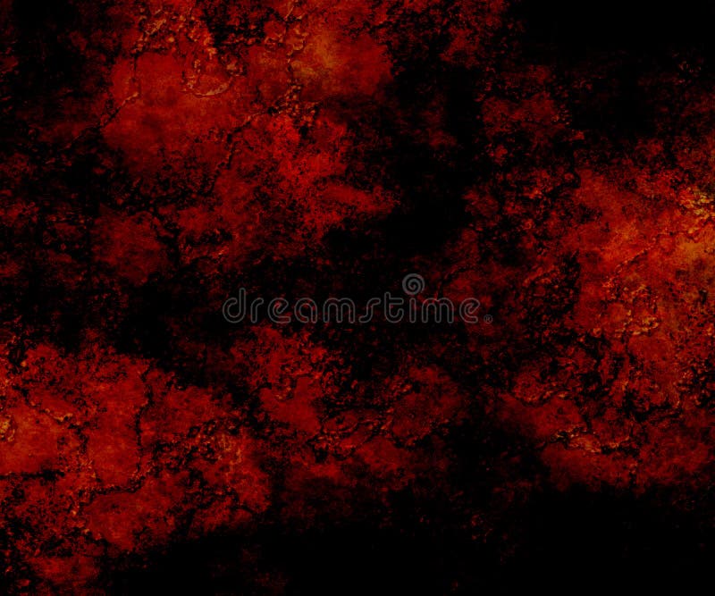 Cracked Dark Abstract Watercolor Hell Spots and Drip Pattern in Red ...