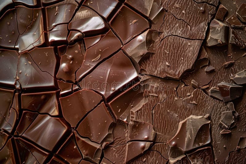 Cracked Dark Chocolate Texture with Rich Brown Tones Stock Illustration ...