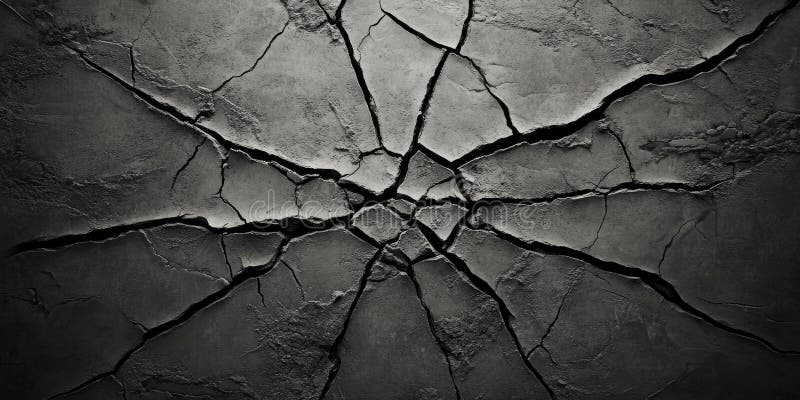 Cracked Dark Concrete Texture with Radial Pattern Stock Illustration ...