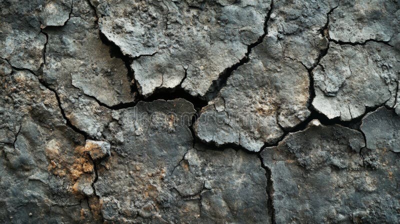 Cracked Dark Grey Earth Surface Texture Stock Illustration ...