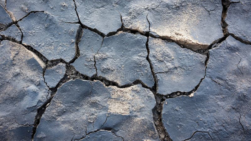 Cracked Dark Grey Surface Showing Deep Fissures Stock Illustration ...