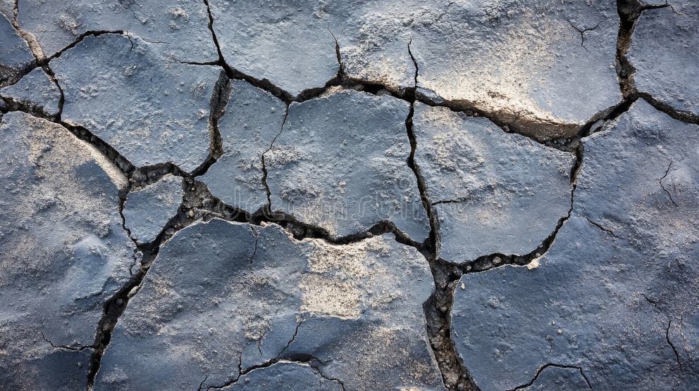 Cracked Dark Grey Surface Showing Deep Fissures Stock Illustration ...