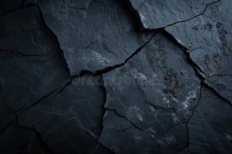 Cracked Dark Slate Rock Surface Texture Background Stock Illustration ...