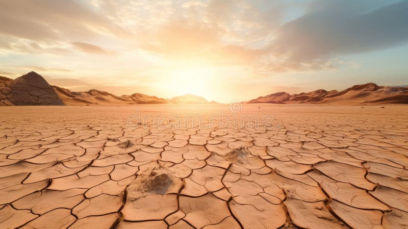 Cracked Desert Earth Texture Stock Illustration - Illustration of ...