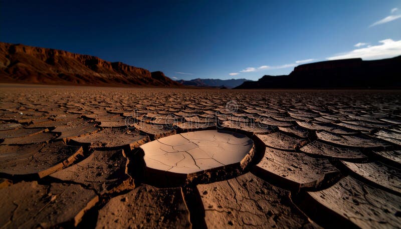 Cracked Desert Mud Flats Background. Generated Image Stock Image ...