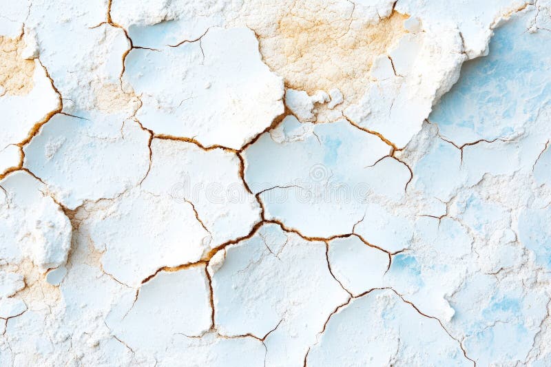 Cracked Desert Soil from a 90 Degree Overhead Perspective Displaying ...