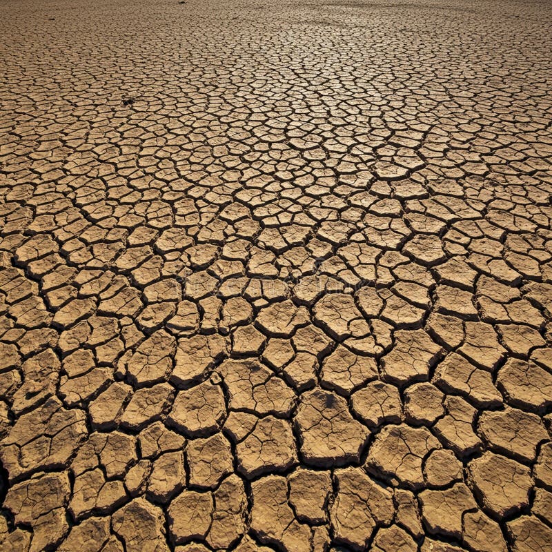 Cracked Desert Soil with a Pattern of Irregular, Polygonal Shapes ...