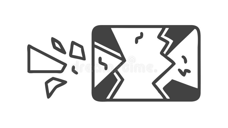 Cracked Digital Screen, Damaged Display, Vector Design Generative AI ...