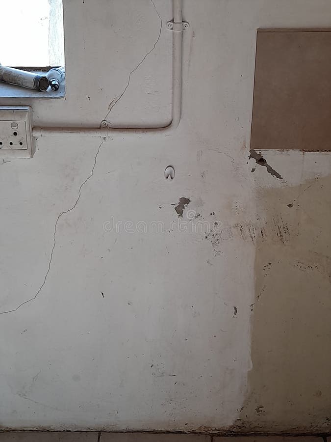 Cracked and Dirty Kitchen Wall Stock Photo - Image of dirty, cracked ...