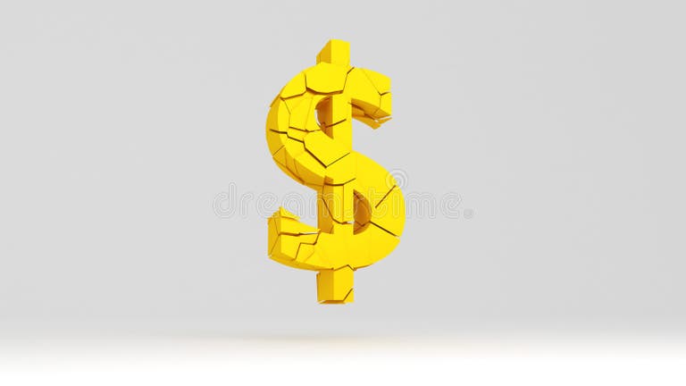 Cracked dollar mark stock illustration. Illustration of market - 40254061