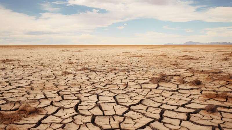Cracked dried lake bed stock illustration. Illustration of heat - 307600264