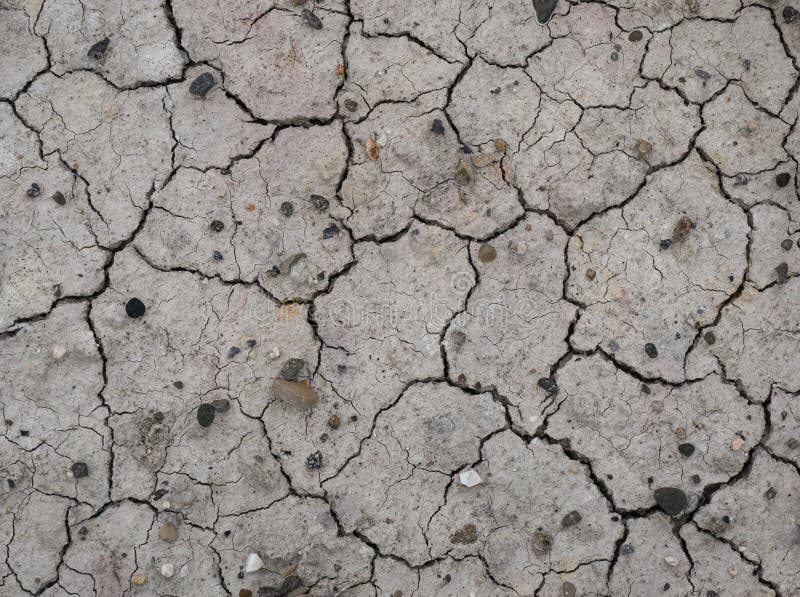 Cracked Drought Earth, Dry Land Surface, Gray Cracked Ground Surface ...