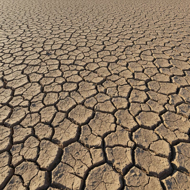 Cracked, Dry Earth Forming Polygonal Patterns Indicates Severe Arid ...