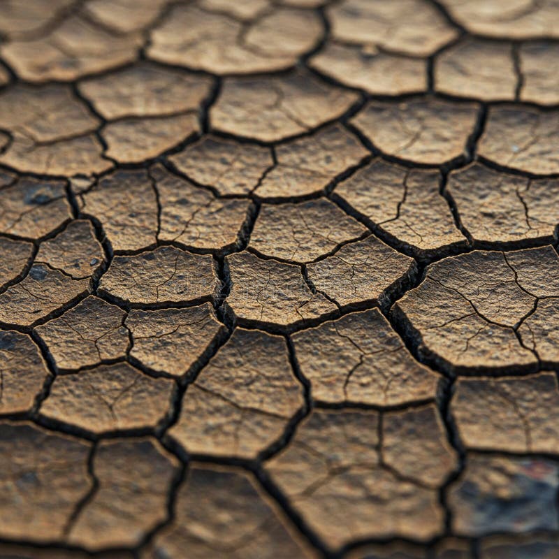 Cracked, Dry Earth Forms a Pattern of Irregular Shapes, with Rich Brown ...