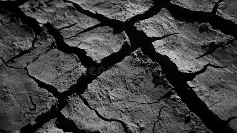 Cracked and Dry Earth Surface Close-Up Stock Illustration ...