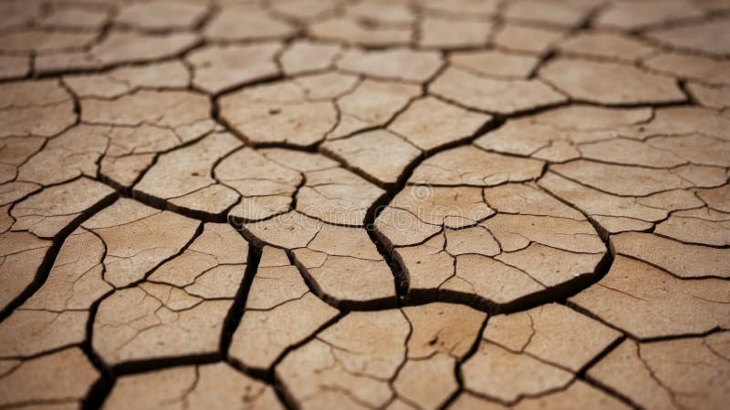 Cracked Dry Earth Surface with Deep Fissures. Stock Image - Image of ...
