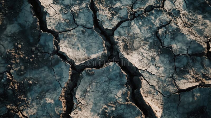 Cracked Dry Earth Surface, Showing Drought Effects and Soil Erosion ...