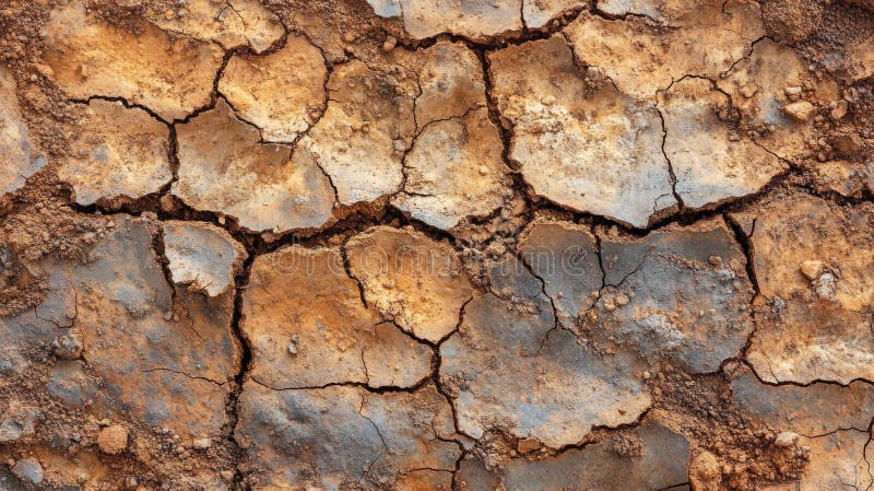 Cracked Dry Earth Surface Texture Pattern Stock Illustration ...