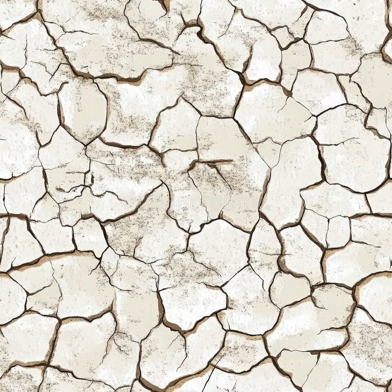 Cracked Dry Earth Texture Seamless Pattern Stock Photo - Image of ...