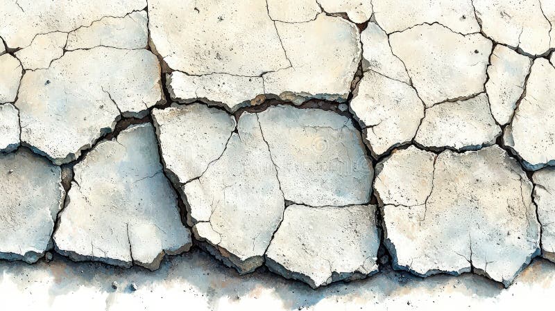 Cracked Dry Ground Surface with Light Colors and Distinctive Patterns ...