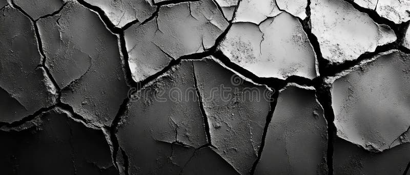 Cracked Dry Mud Exhibiting Striking Geometric Patterns on Arid Terrain ...