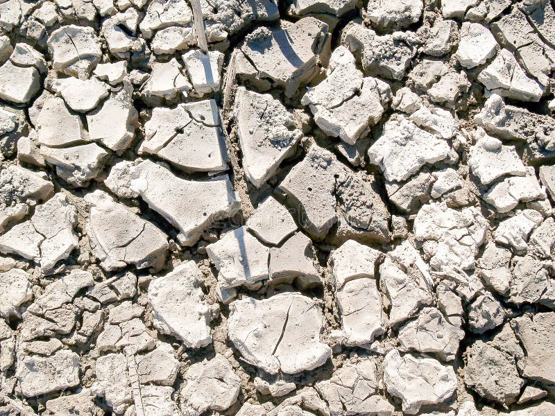 Cracked Dry Riverbed during Drought Stock Image - Image of brown ...