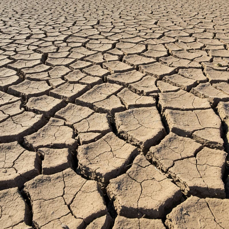 Cracked, Dry Soil Forms a Pattern of Irregular Polygons, Indicating ...