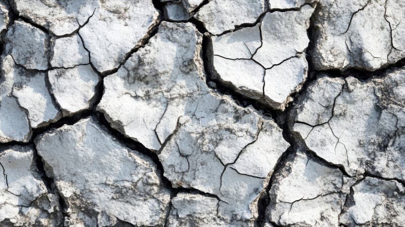 Cracked and Dry White Soil with Dark Lines Stock Illustration ...