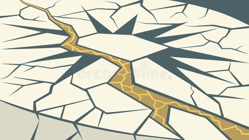 Cracked Earth Compass, Environmental Challenge and Direction, Vector ...