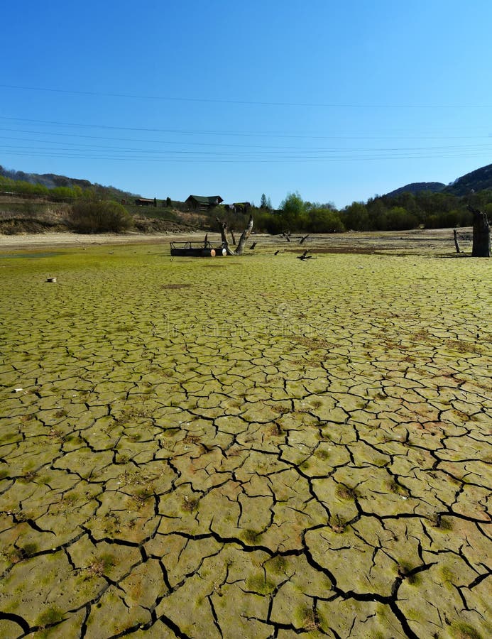 Cracked Ground after Drying a Lake Stock Image - Image of drought ...