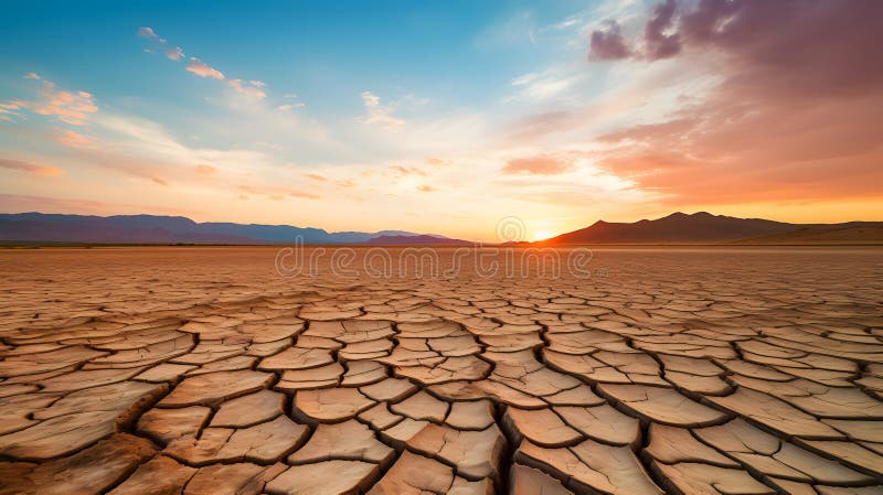 Cracked Earth Parched Land Arid Soil Desert Climate Change Stock Image ...