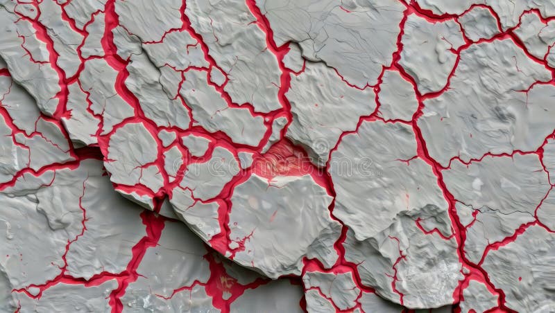 Cracked Dry Earth Pattern Aerial, Generative Ai Stock Illustration ...